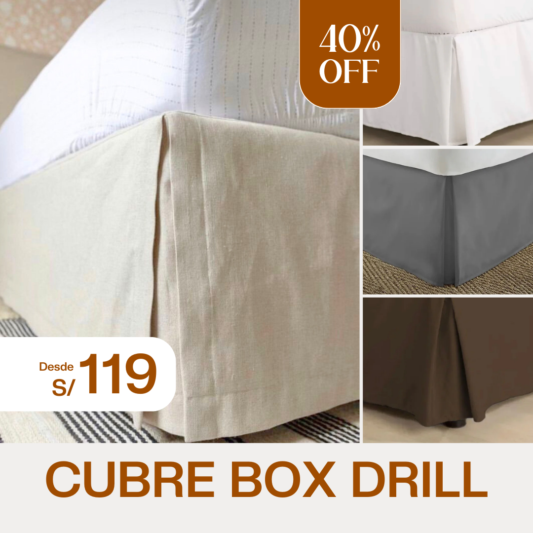 CUBRE BOX TARIMA - ALGODÓN PIMA